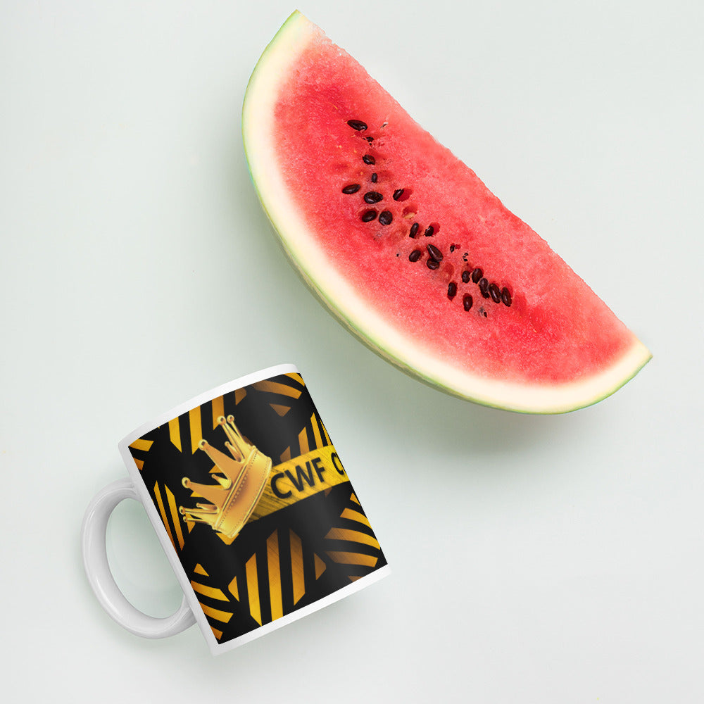 CWF Caution-White glossy mug – FAGATRON